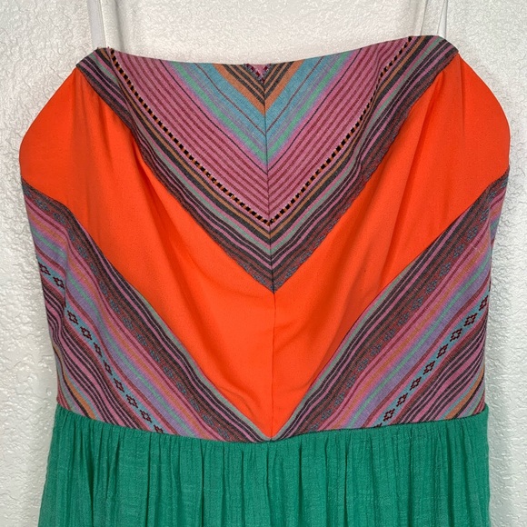 Jodi Kristopher | Dresses | Jodi Kristopher Green Orange Dress Size ...